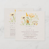 Simple Wildflowers Botanical Wedding Invitation | Zazzle