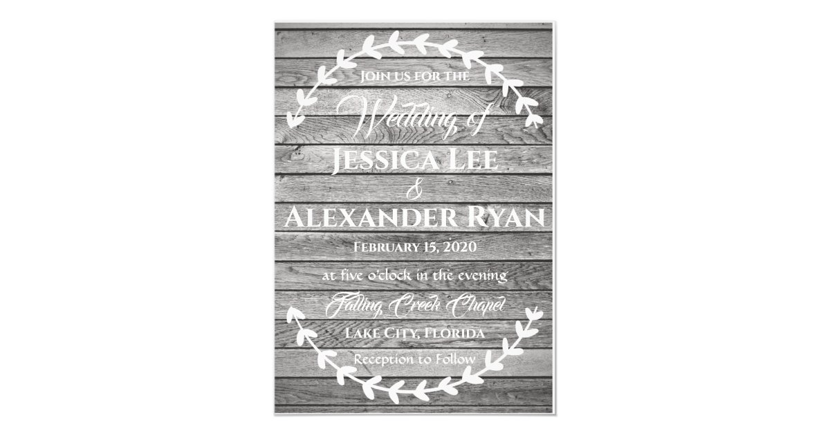 Simple Wood Background Invitation | Zazzle.com