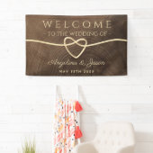Simple Wood Welcome Wedding Banner | Zazzle