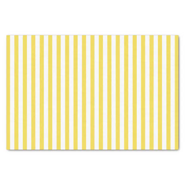 Simple Yellow and White Stripes Pattern Tissue Paper | Zazzle