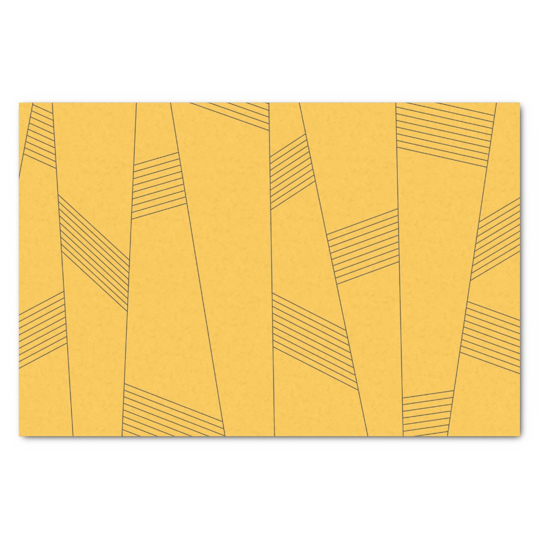 Simple, yellow, modern abstract graphic design tissue paper | Zazzle