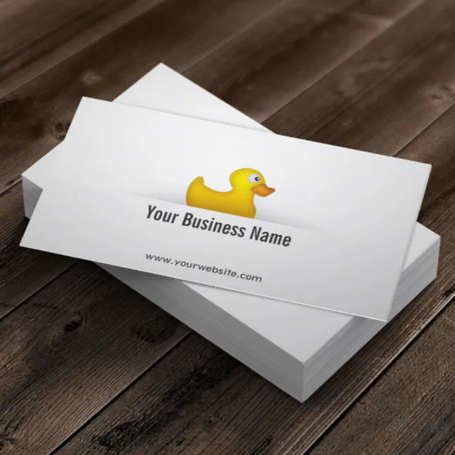 Simple Yellow Rubber Duck Business Card | Zazzle