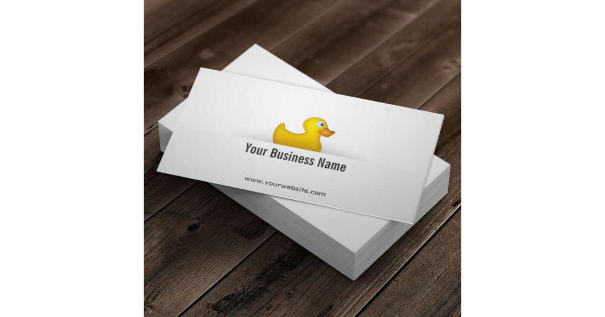 Simple Yellow Rubber Duck Business Card | Zazzle