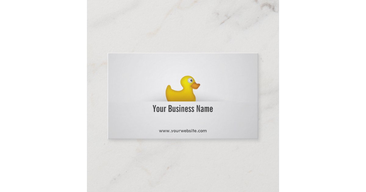 Simple Yellow Rubber Duck Business Card | Zazzle.com