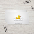 Simple Yellow Rubber Duck Business Card | Zazzle