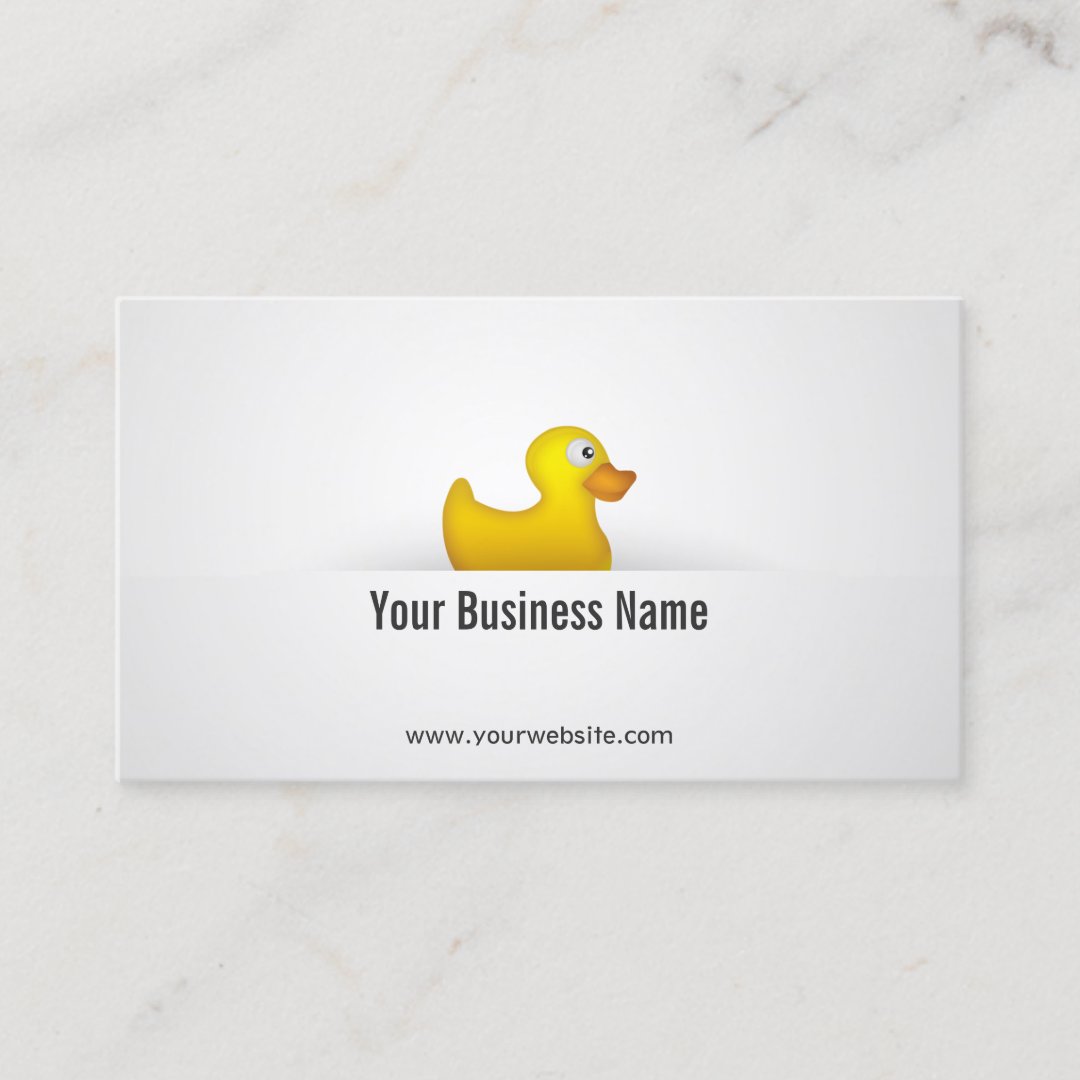 Simple Yellow Rubber Duck Business Card | Zazzle