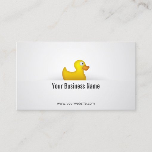 Simple Yellow Rubber Duck Business Card | Zazzle