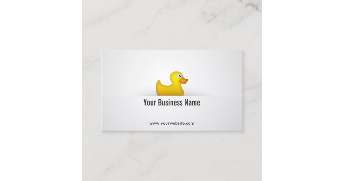 Simple Yellow Rubber Duck Business Card | Zazzle.com