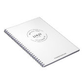 Simple Your Logo and website Promotional Business Notebook | Zazzle