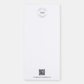 Simple Your Logo QR code website Business Magnetic Notepad | Zazzle