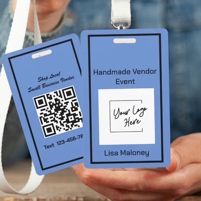 Simple Your Photo Custom Crafter Vendor Event Badge | Zazzle