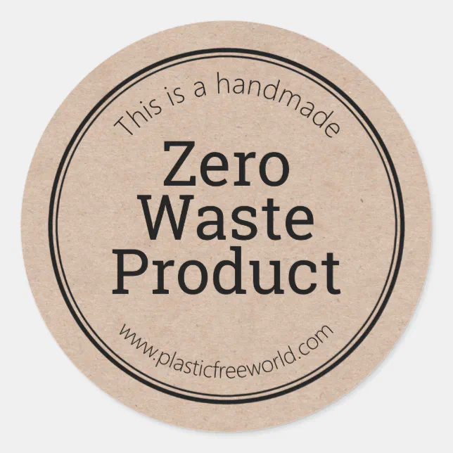 Simple Zero Waste Product Labels | Zazzle