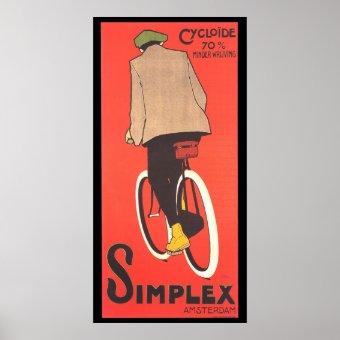 Simplex Bicycle Advertising Poster | Zazzle
