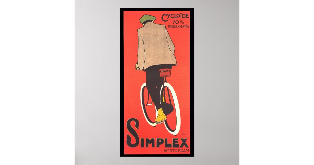 Simplex Bicycle Advertising Poster | Zazzle