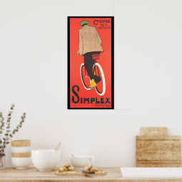 Simplex Bicycle Advertising Poster | Zazzle