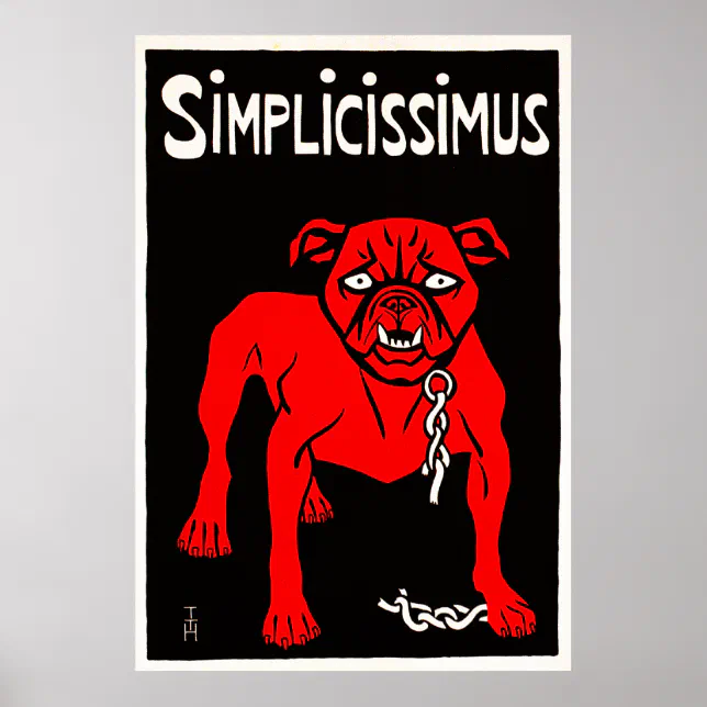 Simplicissimus - Vintage Dog Cartoon Poster | Zazzle