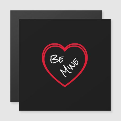 Simplicity "Be Mine" Magnetic Valentine Card | Zazzle