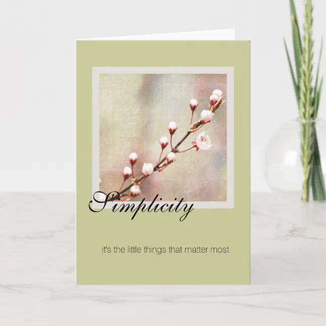 Simplicity Cherry Blossom Card | Zazzle
