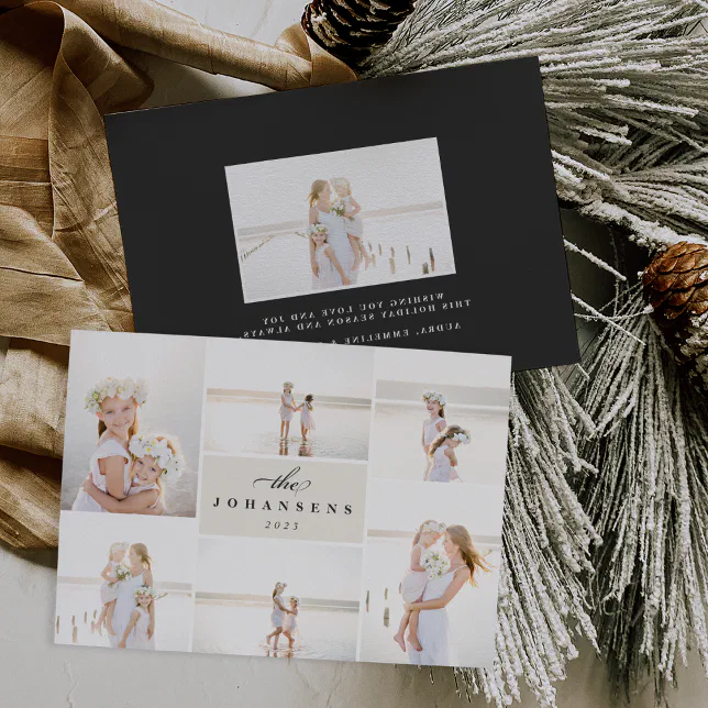 Simplicity | Holiday Photo Collage Card | Zazzle