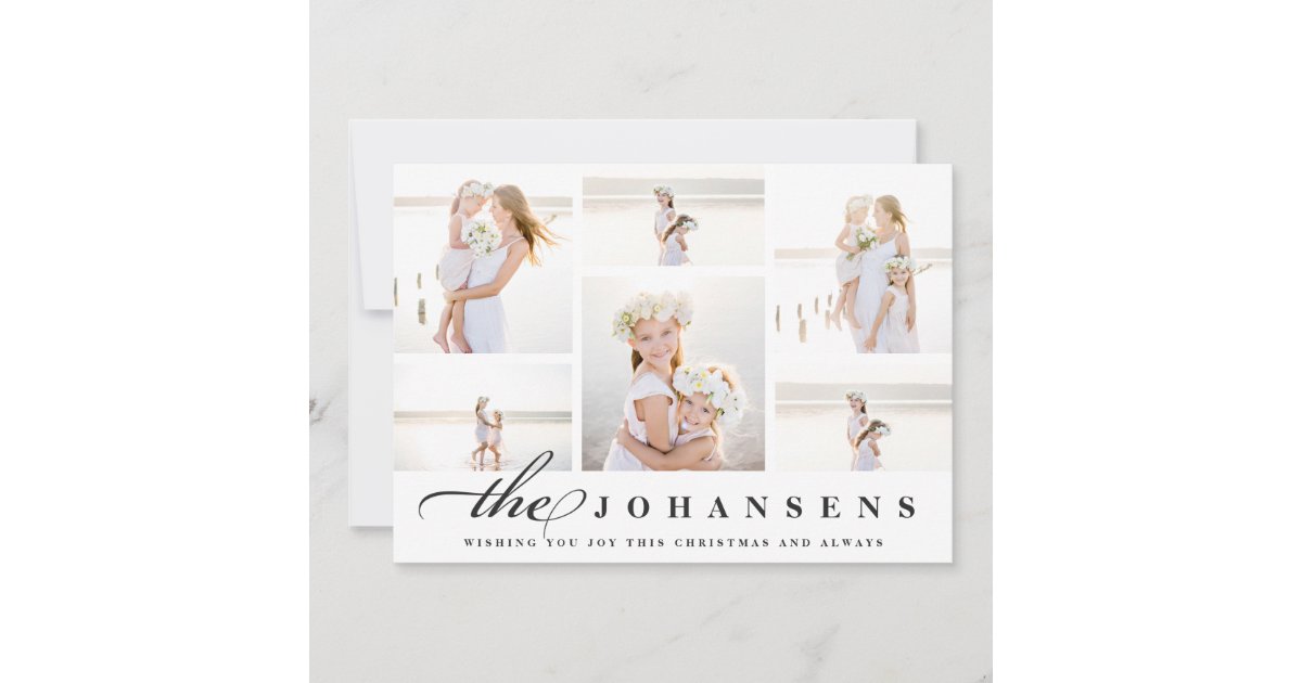 Simplicity | Holiday Photo Collage Card | Zazzle