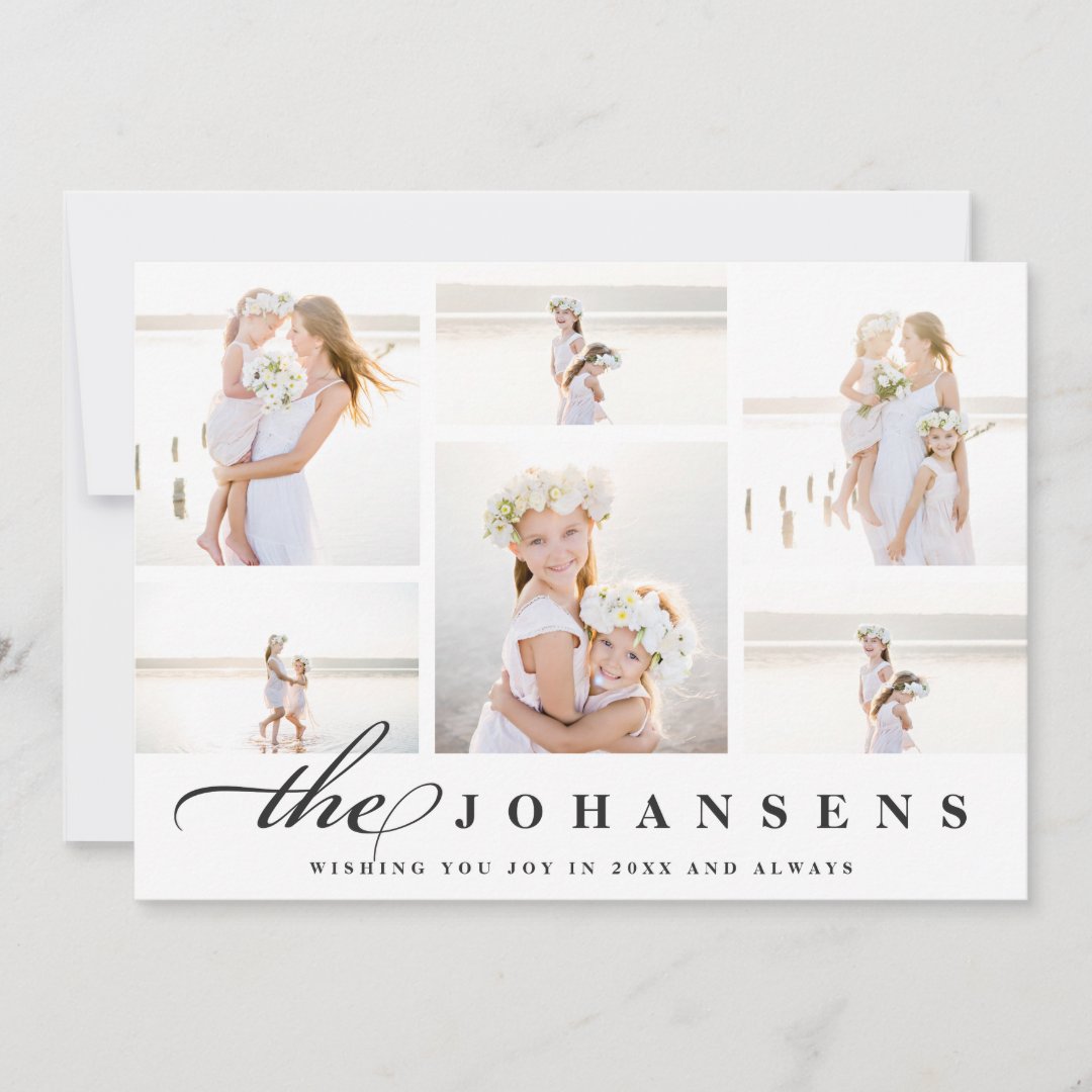 Simplicity | Holiday Photo Collage Card | Zazzle