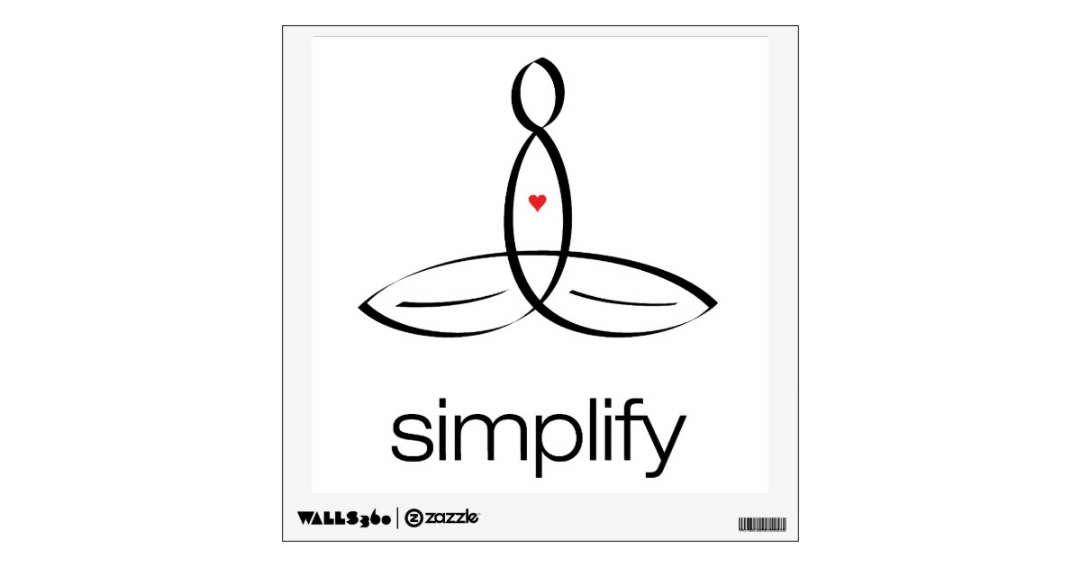 Simplify - Black Regular style Wall Decal | Zazzle