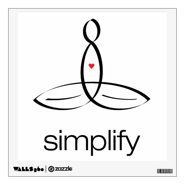 Simplify - Black Regular style Wall Decal | Zazzle