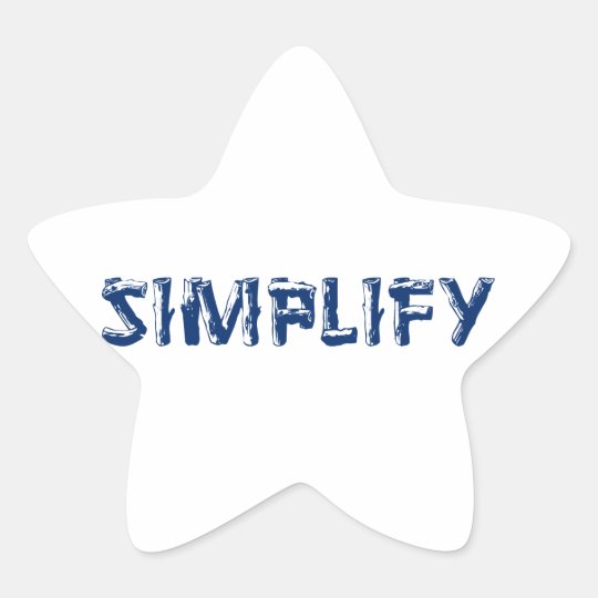 Simplify Star Sticker | Zazzle.com
