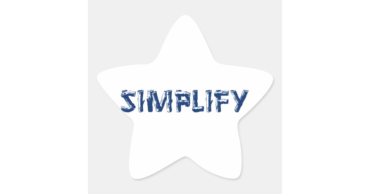 Simplify Star Sticker | Zazzle