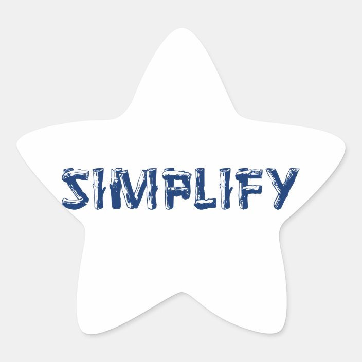 Simplify Star Sticker | Zazzle.com