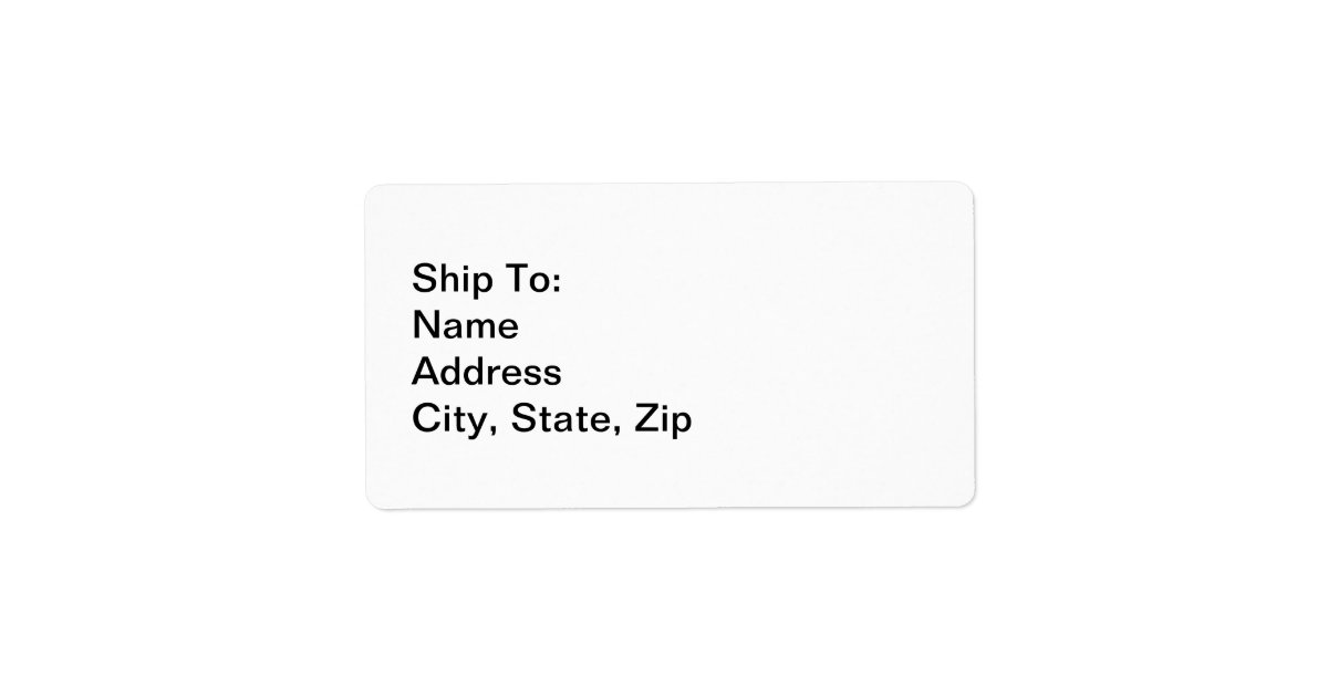 Simplistic Art Business Personal Ship To Address Label | Zazzle