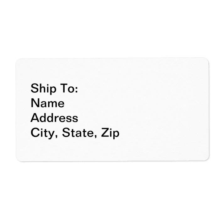 Simplistic Art Business Personal Ship To Address Label | Zazzle.com
