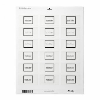 Simplistic Minimalist Black and White Label | Zazzle