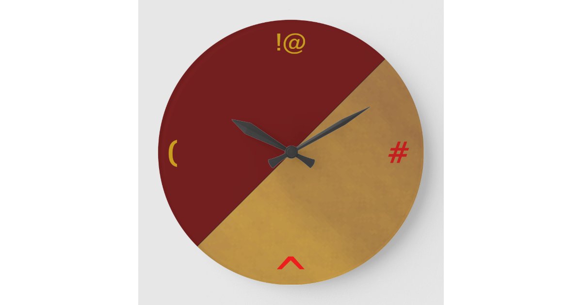 Simplistic Quirky Keyboard> Wall Clock | Zazzle