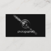 Simply Black and White Photographer Camera Lens Business Card | Zazzle