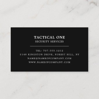 Simply Black, Security Service Business Card | Zazzle