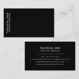 Simply Black, Security Service Business Card | Zazzle