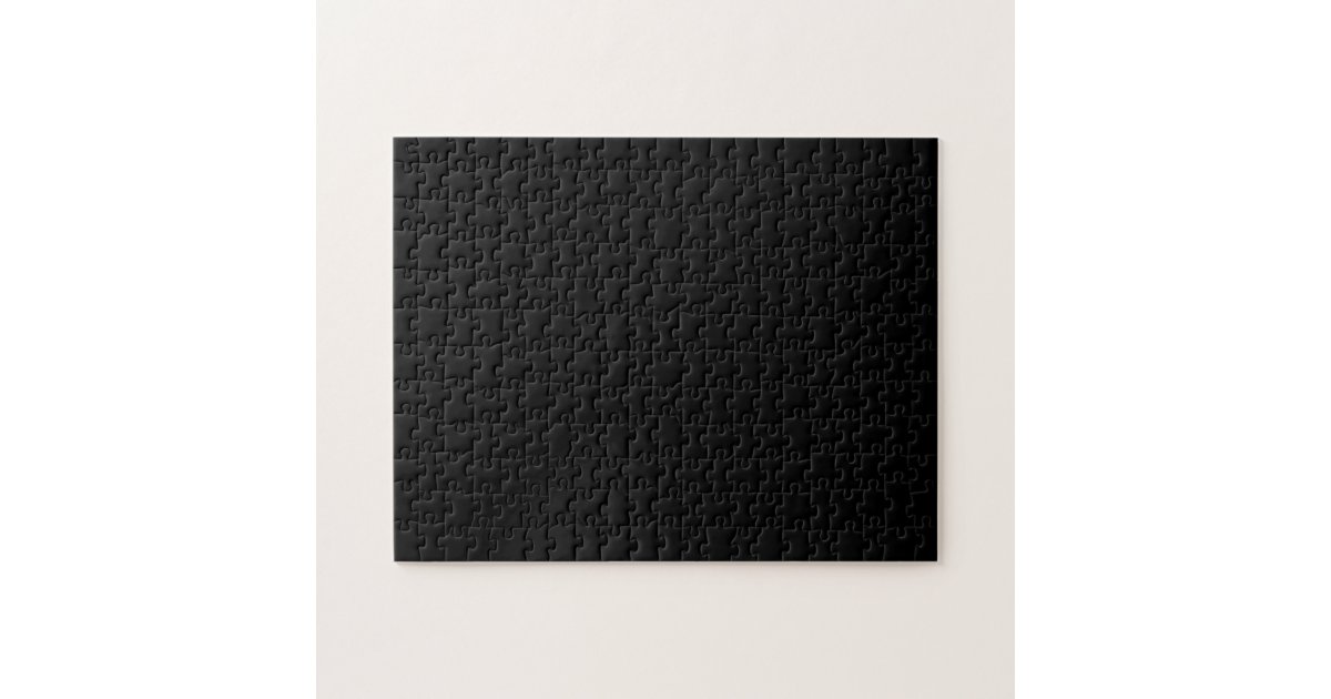 Simply Black Solid Color Customize It Jigsaw Puzzle | Zazzle
