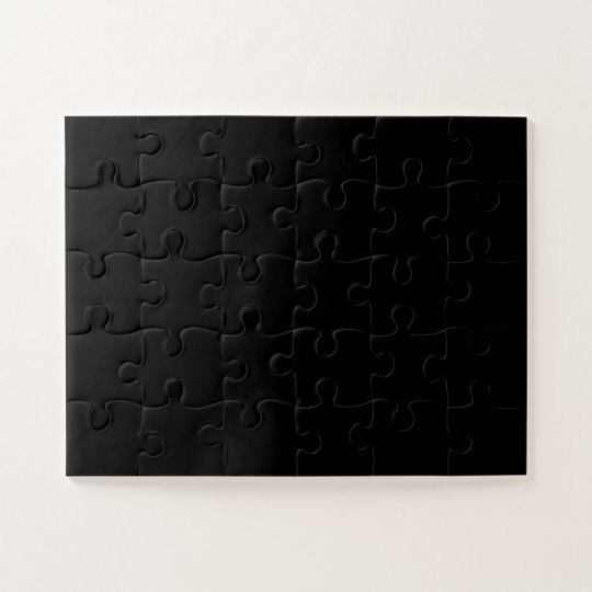 Simply Black Solid Color Customize It Jigsaw Puzzle | Zazzle.com