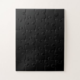 Simply Black Solid Color Customize It Jigsaw Puzzle | Zazzle