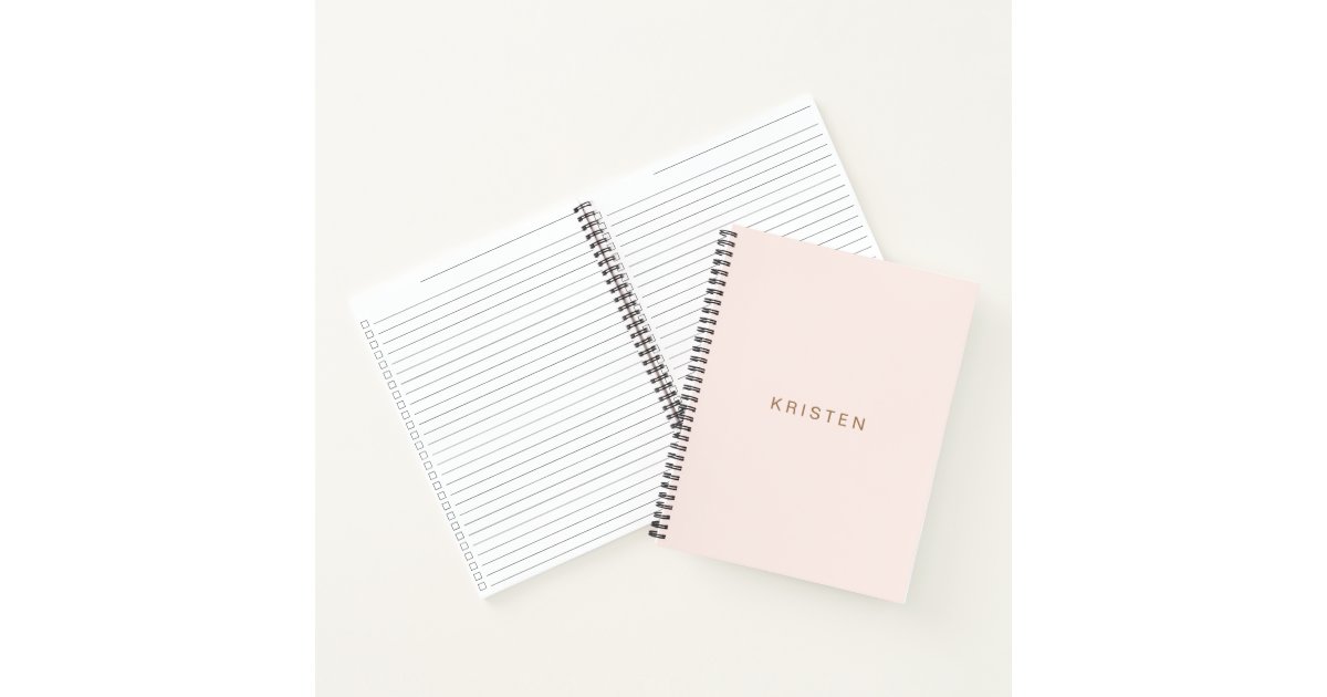 Simply Blush Custom Checklist Notebook | Zazzle