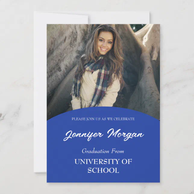 Simply Classy Photo Graduation Invitation | Zazzle