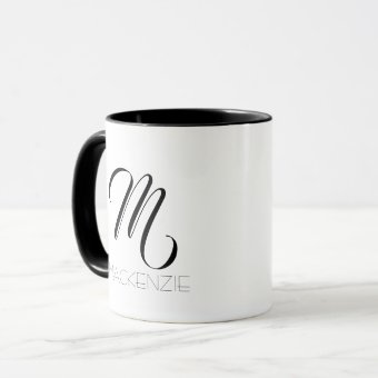 Simply Elegant Custom Personalized Mug | Zazzle