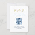 Simply Elegant Gold Vertical QR Code RSVP Card | Zazzle