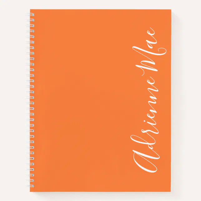 Simply Elegant Orange Peel Personalized Notebook | Zazzle