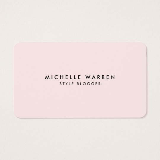 Simply Elegant Pink Blogger Business Card | Zazzle.com