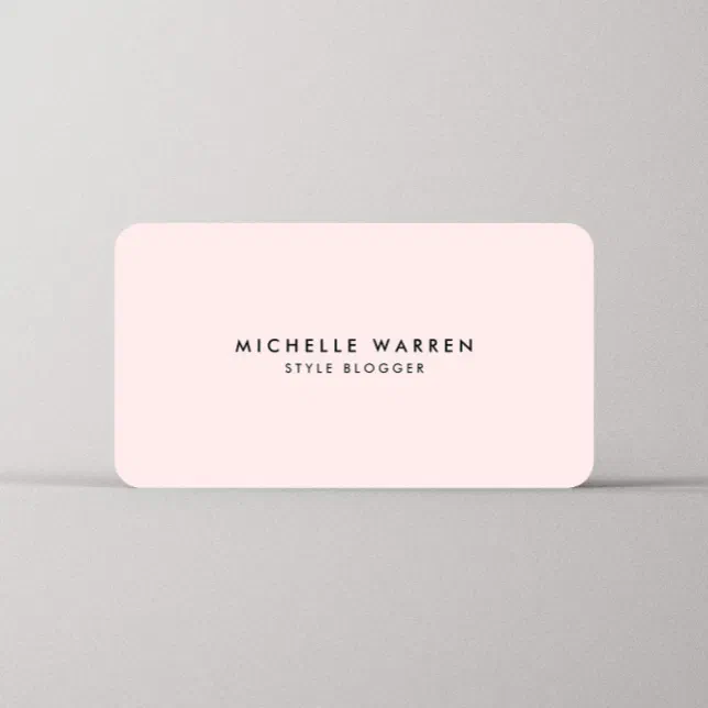 Simply Elegant Pink Blogger Business Card | Zazzle