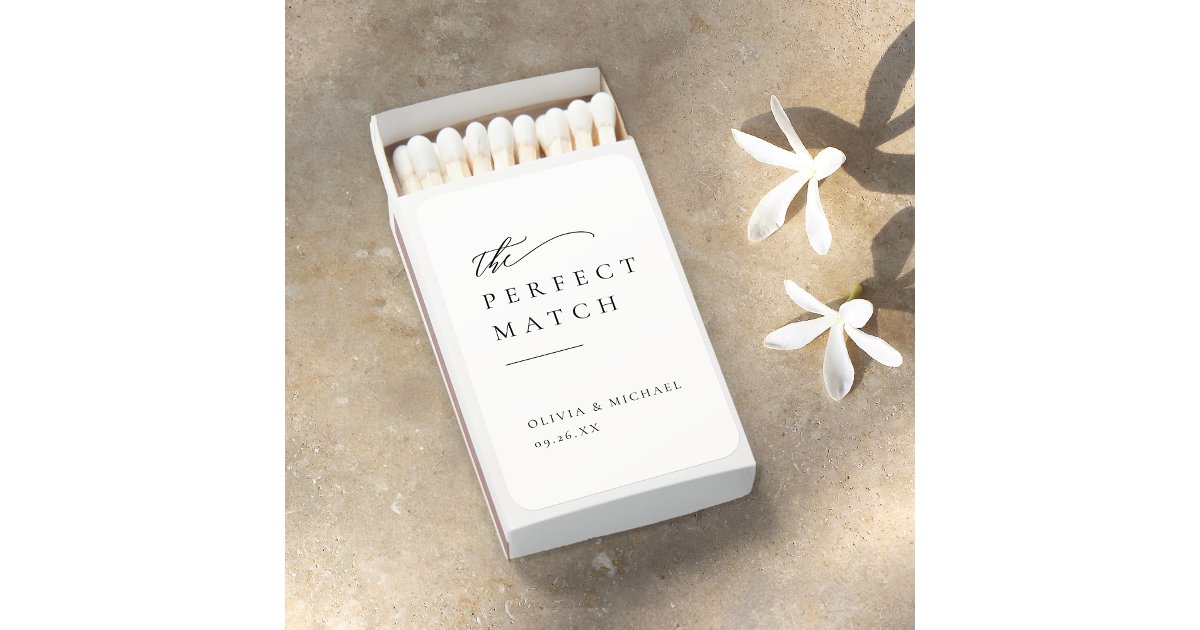 Simply Elegant The Perfect Match Modern Wedding | Zazzle