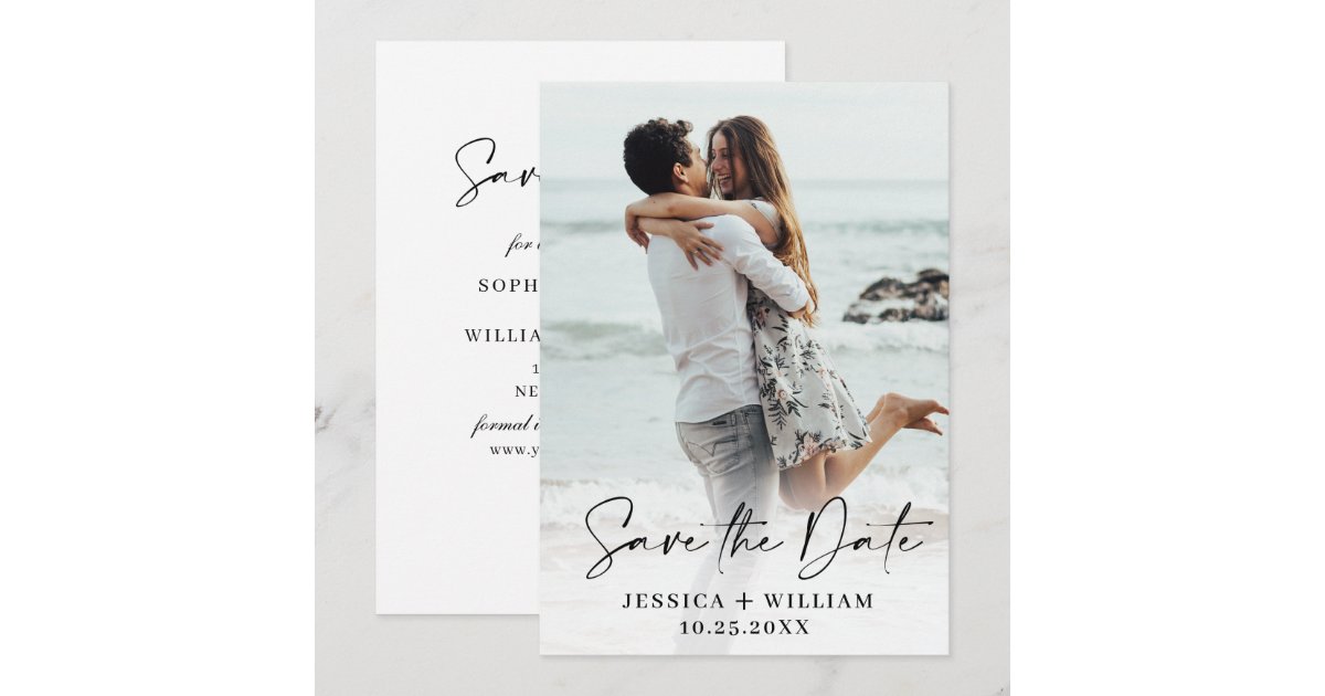Simply Elegant Wedding Simple Save the Date Photo | Zazzle