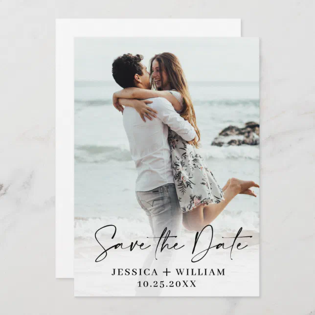 Simply Elegant Wedding Simple Save the Date Photo | Zazzle